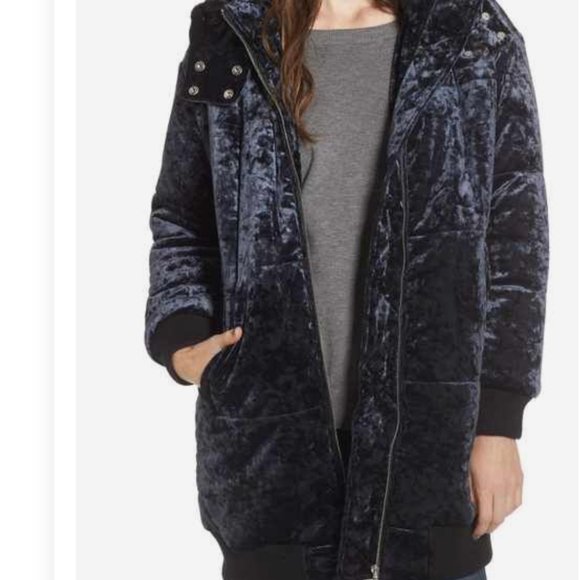 bp | Jackets & Coats | Nordstrom Bp Velvet Hooded Puffer Jacket | Poshmark